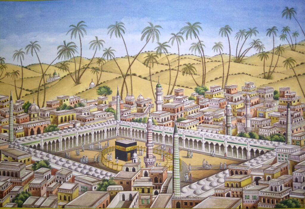 Mecca Madina Holy Place Beautiful Miniature Painting - Jeypore Art And ...
