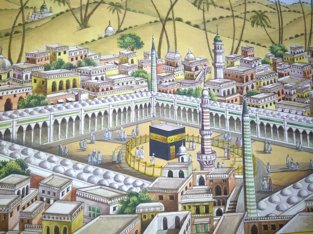 Mecca Madina Holy Place Beautiful Miniature Painting - Jeypore Art And ...
