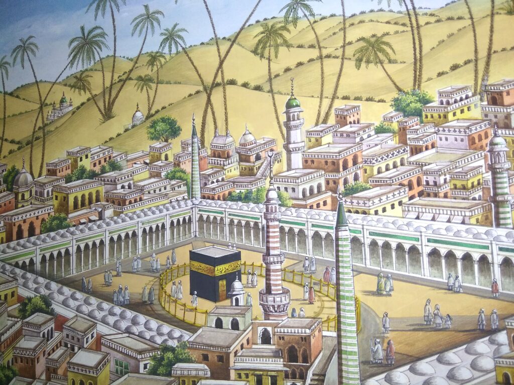 Mecca Madina Holy Place Beautiful Miniature Painting - Jeypore Art And ...